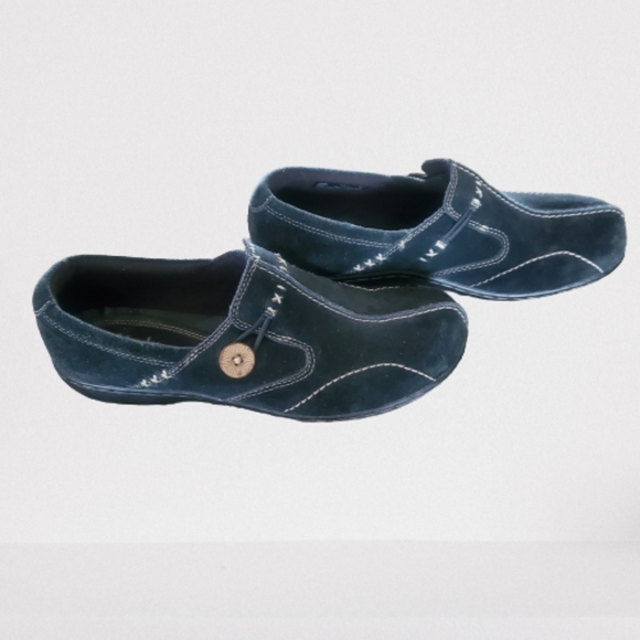 Clarks | Shoes | Sued Clarks Slip On Shoes | Poshmark